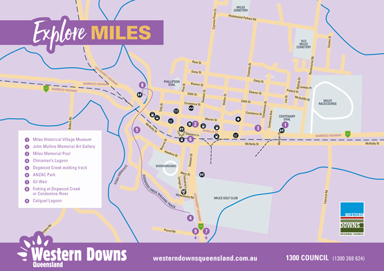 miles-town-map - Western Downs Queensland